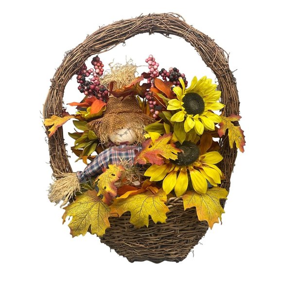 unknown | Holiday | Vintage Fall Harvest Decoration Wall Table Wicker ...